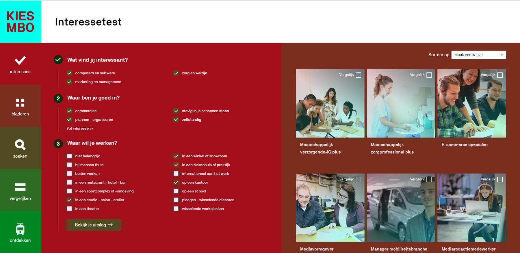 KiesMBO.nl: wat je kiest, ben je zelf | Studiekeuzelab